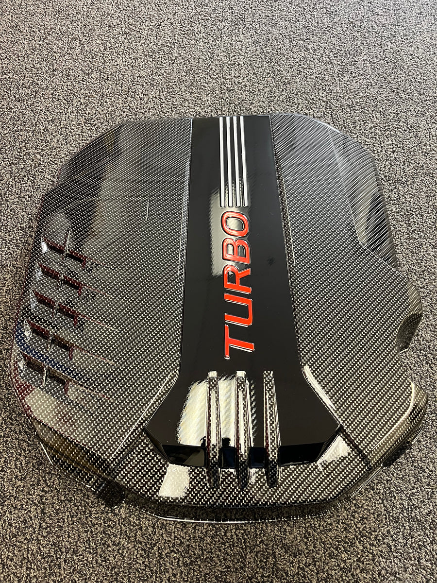 2018+ Kia Stinger 3.3T Carbon Fiber Style Engine Cover OEM – KM Tuned
